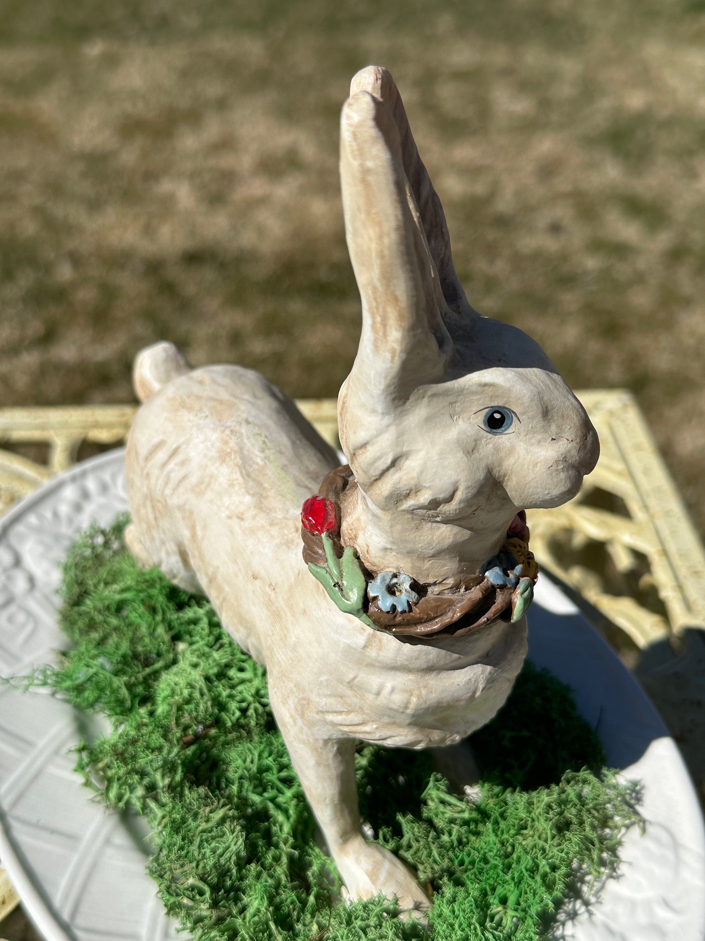 Rare Vintage Easter Rabbit Figurine Easter Decor Holiday Decor Easter ...