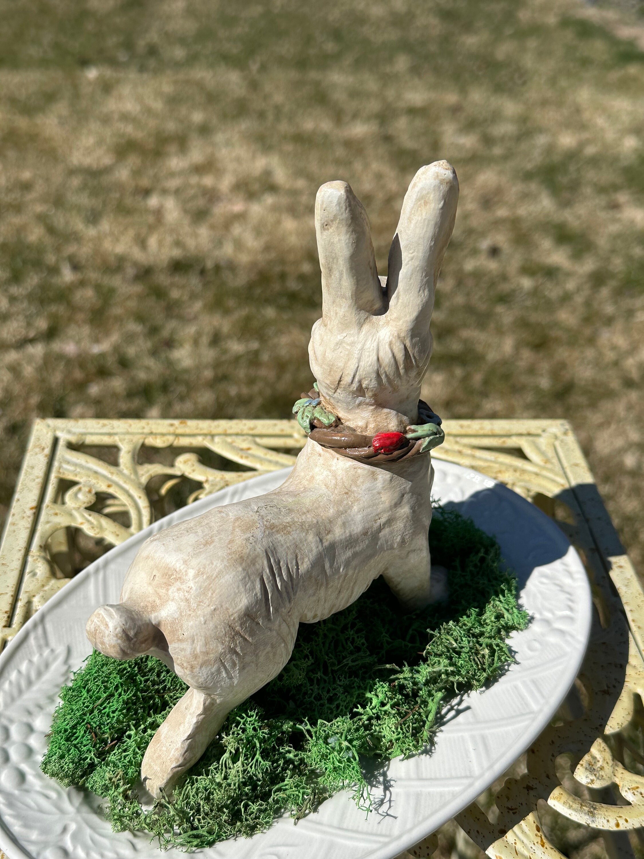 Rare Vintage Easter Rabbit Figurine Easter Decor Holiday Decor Easter ...
