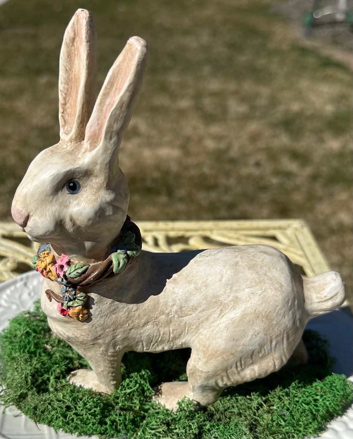 Rare Vintage Easter Rabbit Figurine Easter Decor Holiday Decor Easter ...