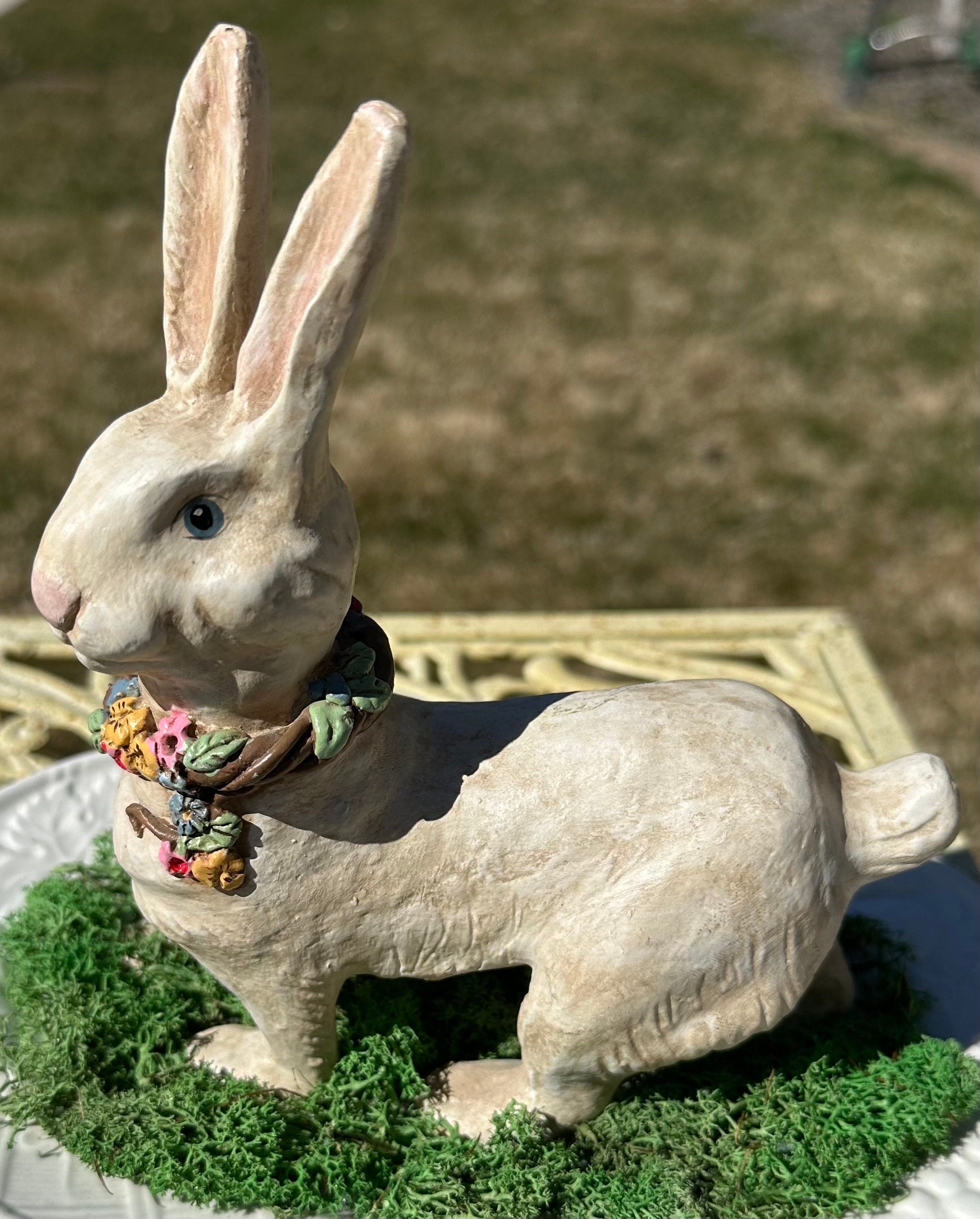 Rare Vintage Easter Rabbit Figurine Easter Decor Holiday Decor Easter ...