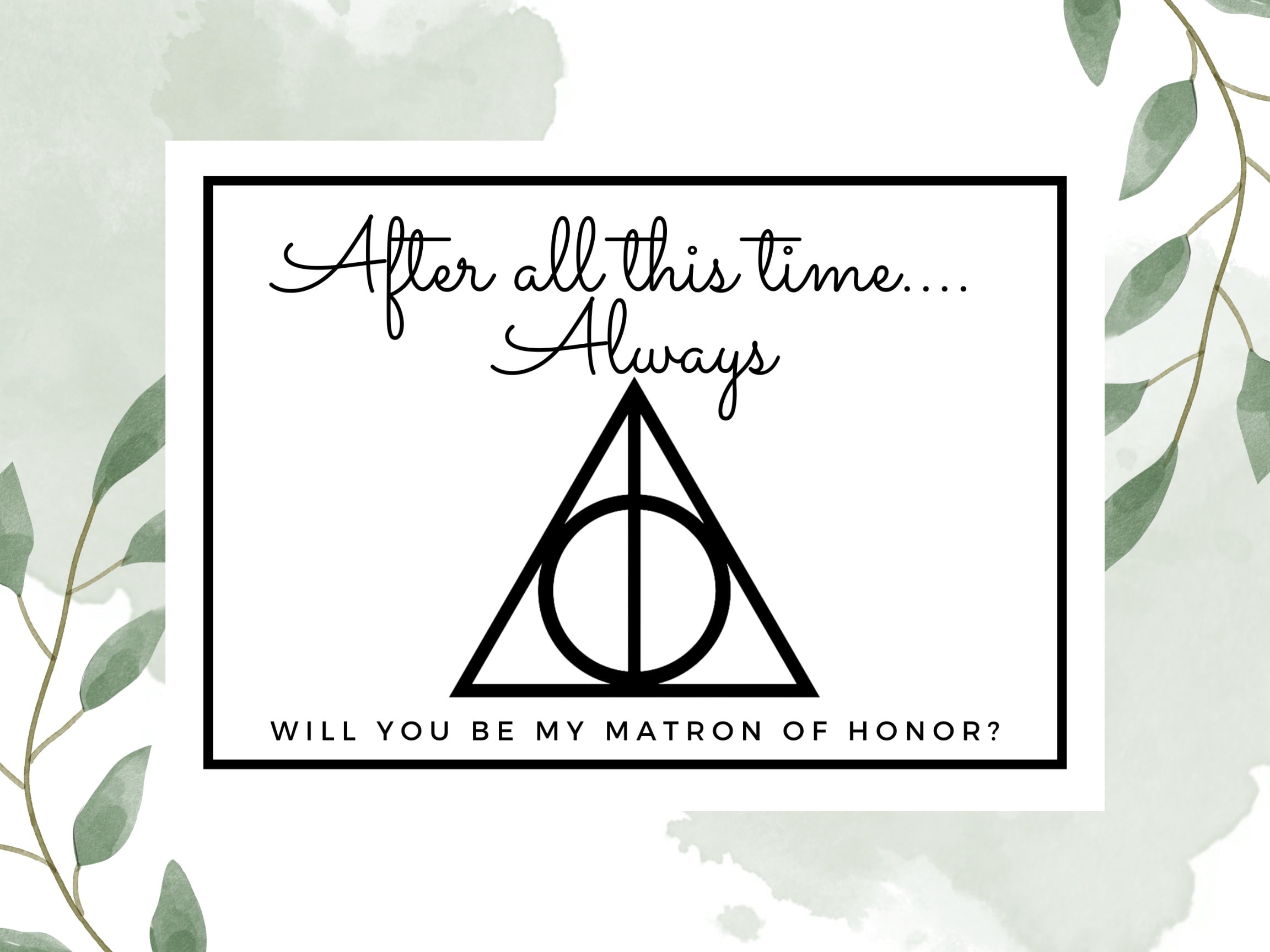 Wizard Bridesmaid Proposal, Wizard Themed Bridesmaid Proposal Card ...