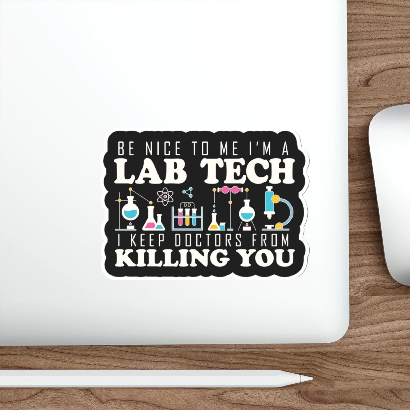 Funny MT, LT, CLS, Medical Clinical Technologist Lab Tech Sticker Clean ...