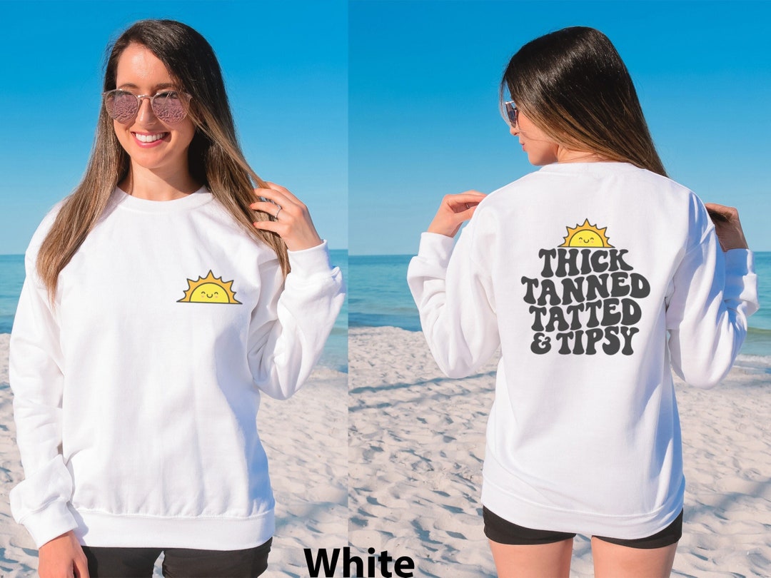 Beach Vacation Summer Lake Shirt Thick Tanned Tatted and Tipsy Tattoo ...