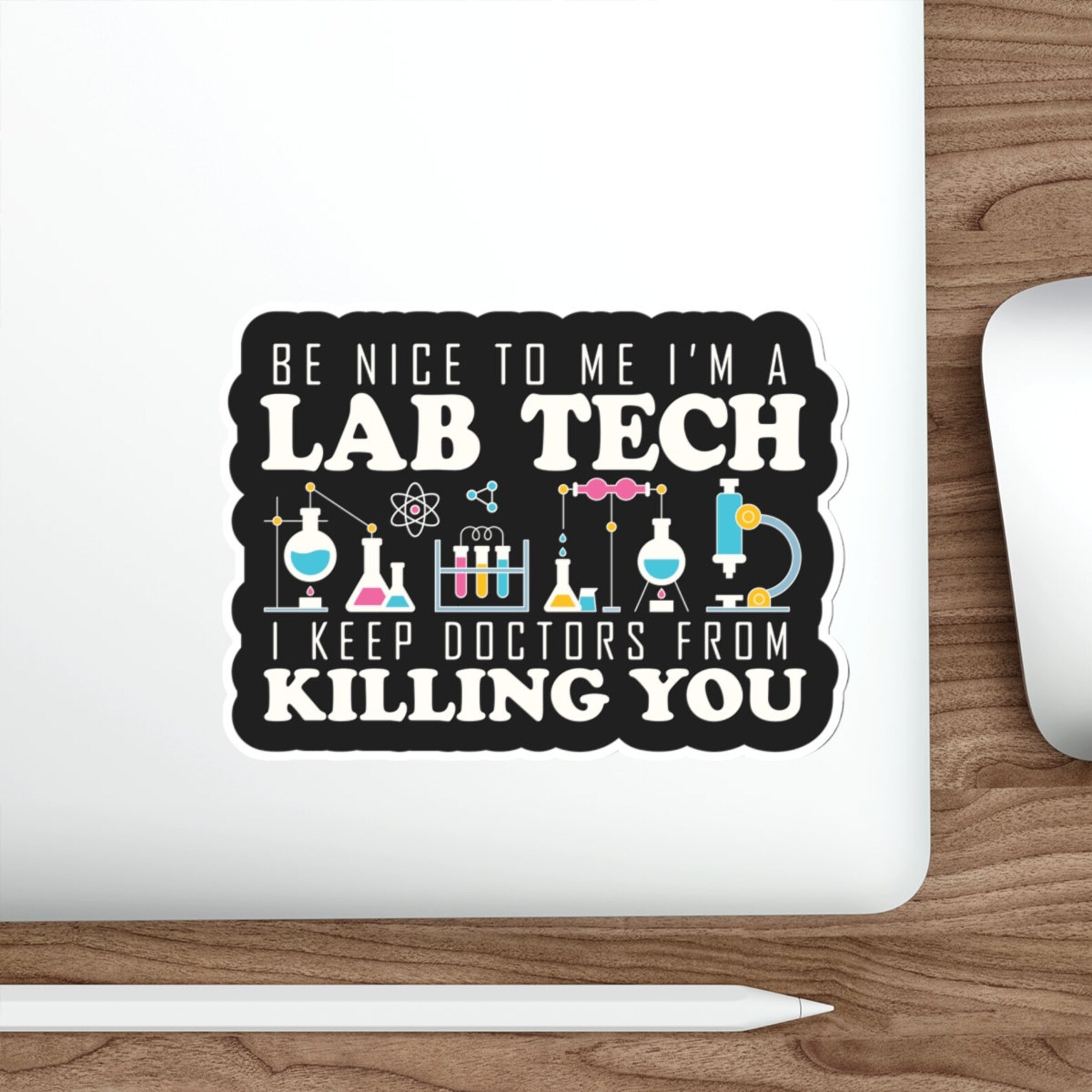 Funny MT, LT, CLS, Medical Clinical Technologist Lab Tech Sticker Clean ...