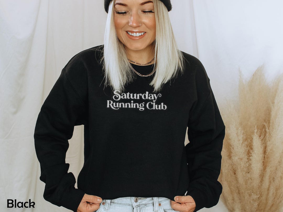 Saturday Running Club Embroidery Unisex Sweatshirt - Etsy