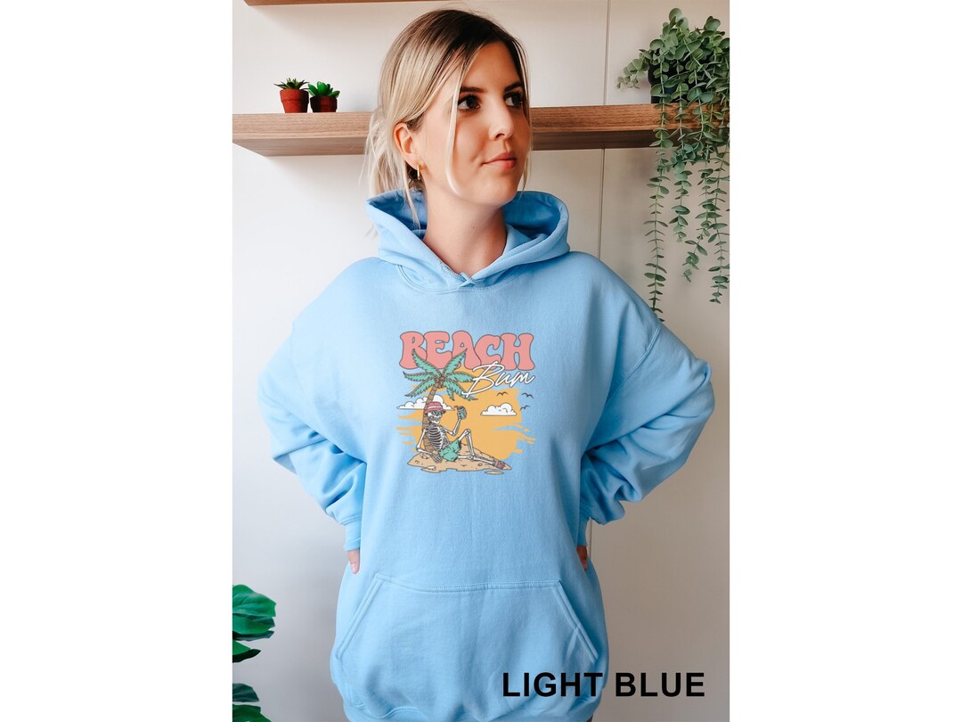Beach Bum Skeleton Palm Tree Beach Vacation Summer Shirt for Women ...