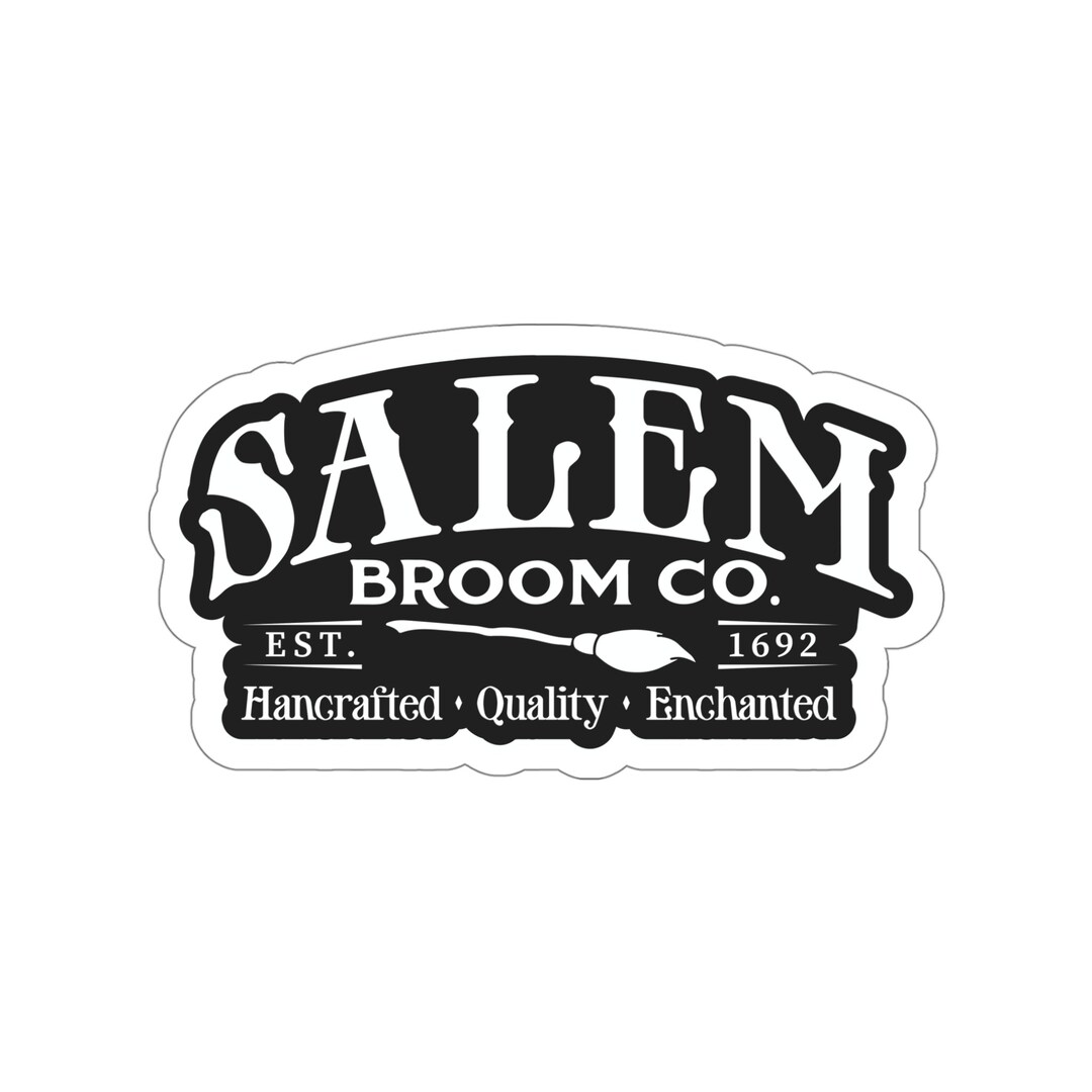 Salem Broom Company Halloween Spooky Witch Sticker Indoor Outdoor ...
