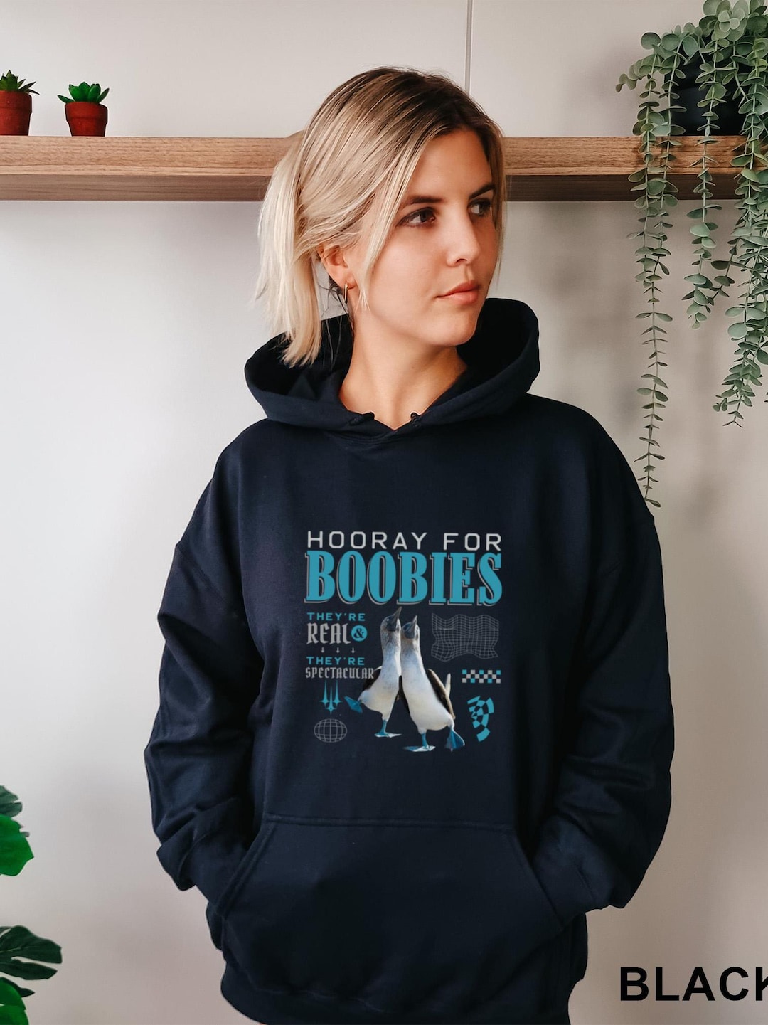 Hooray for Boobies, Funny Meme Shirt, Gift for Her Whimsical Nature ...