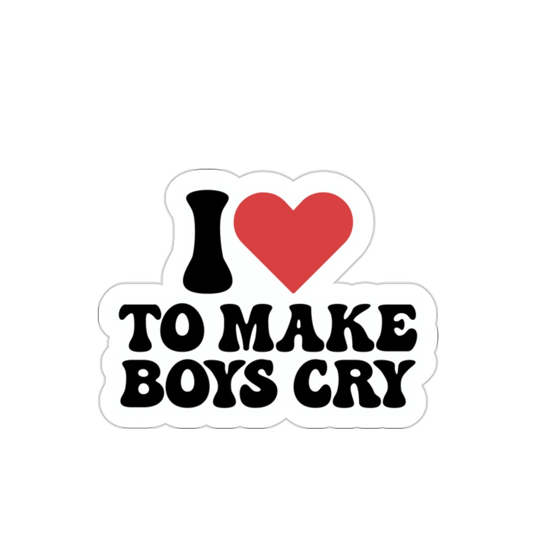I Like to Make Boys Cry Indoor Outdoor Laptop Water Bottle Car Sticker ...