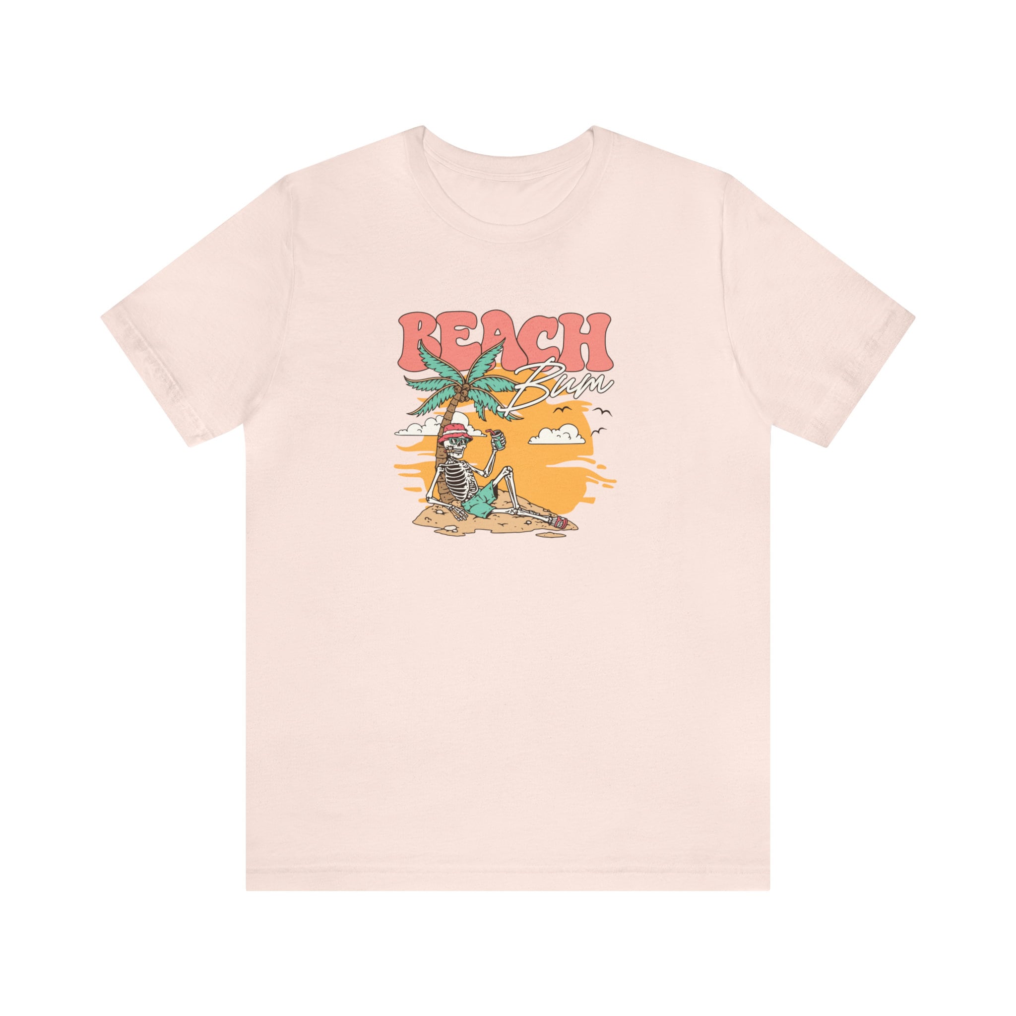 Beach Bum Skeleton Palm Tree Beach Vacation Summer Shirt for - Etsy