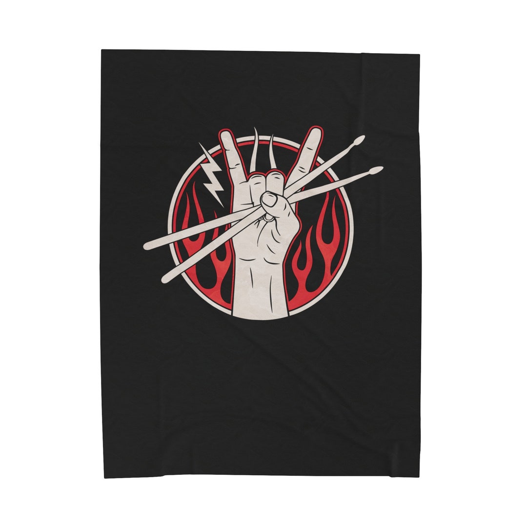 Drum Stick Devil Horns Rocker Musician Drummer Gift Velveteen Plush ...