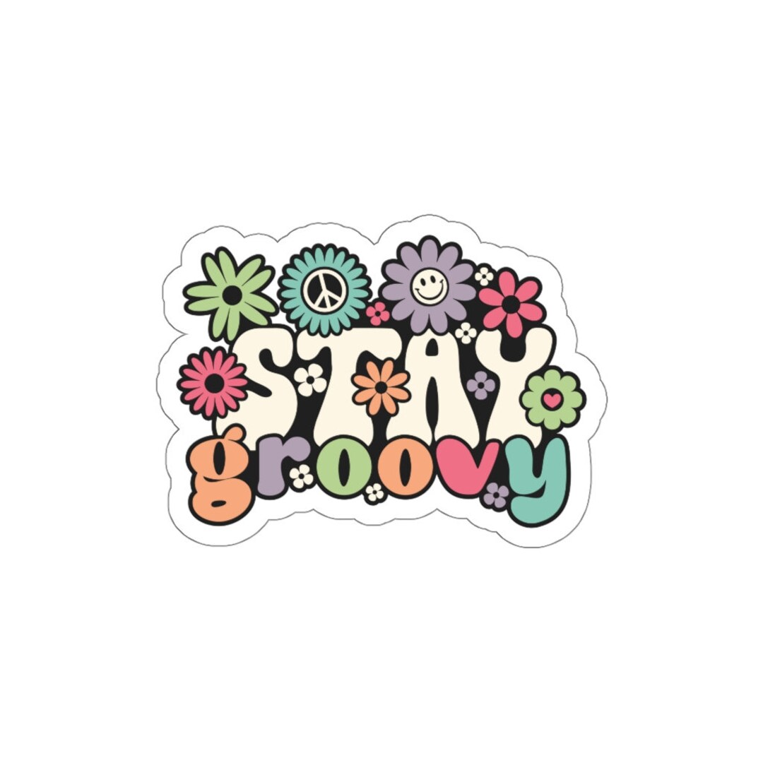 Stay Groovy Retro Vintage Inspired Indoor Outdoor Laptop Water Bottle ...