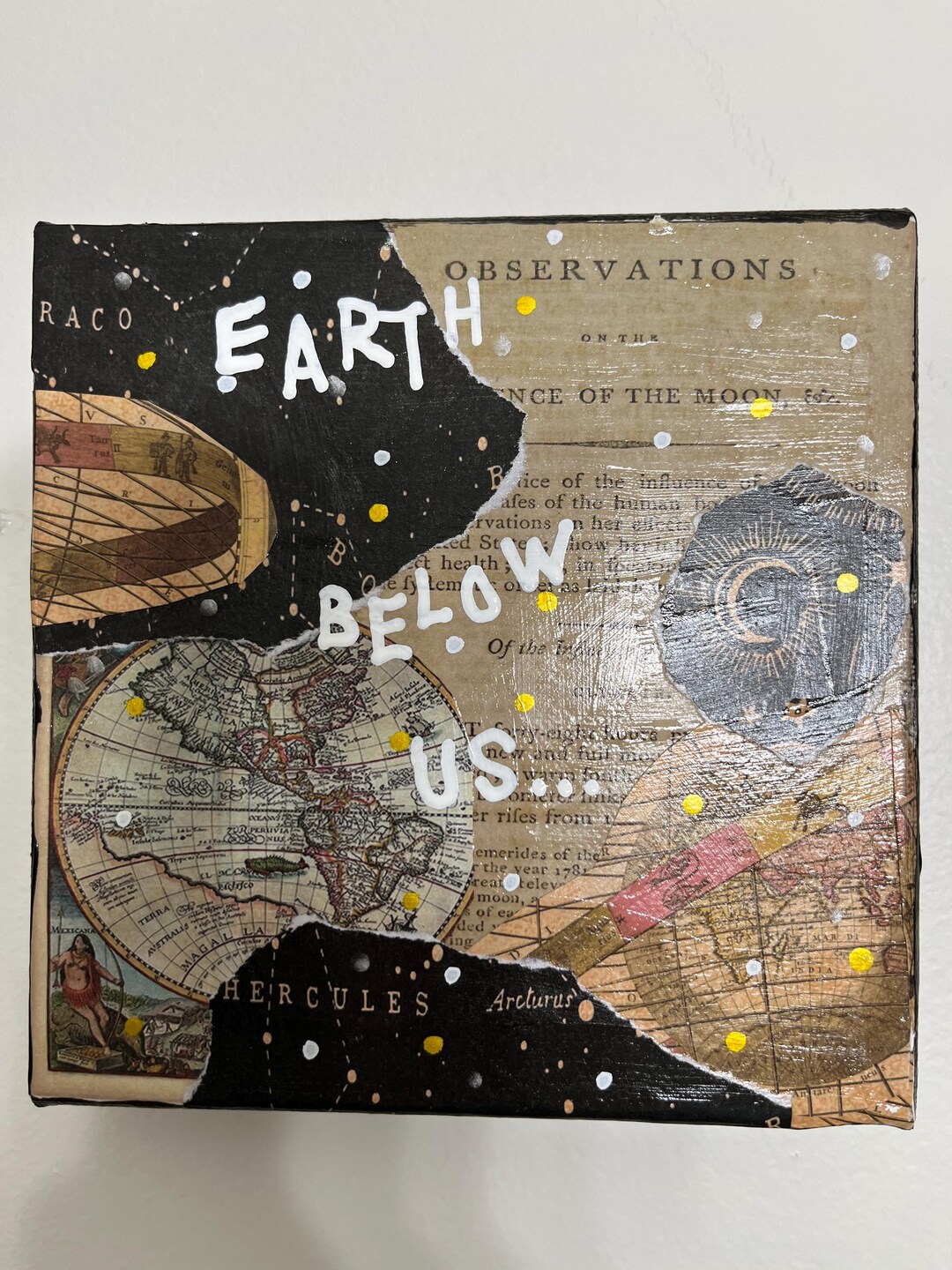 Mixed Media Collage With a Celestial Theme. - Etsy