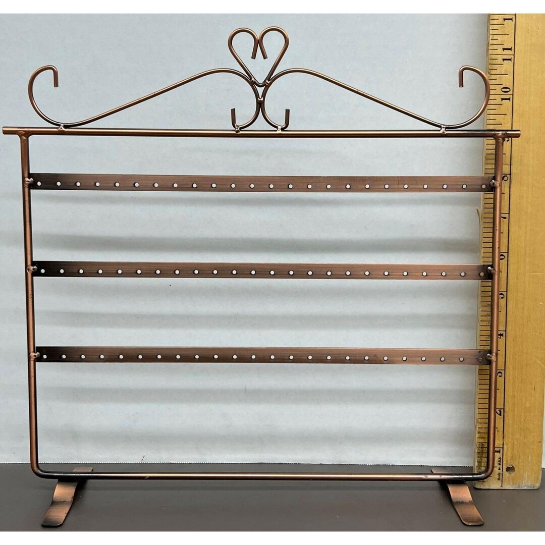 Self Standing Earring Display Stand With Three Bronze - Etsy