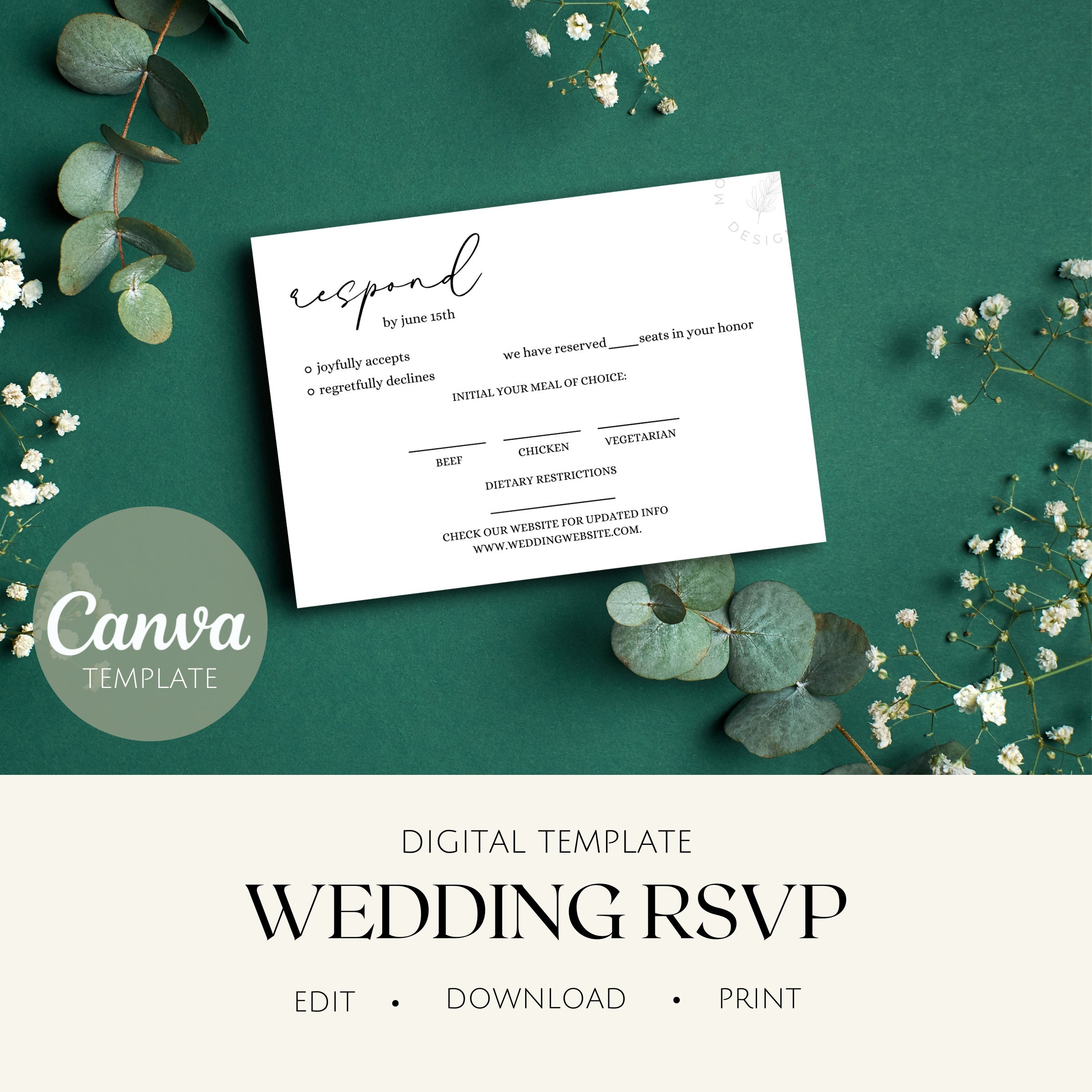 Wedding Bundle Invitation Suite Template Invitation, Details & RSVP ...