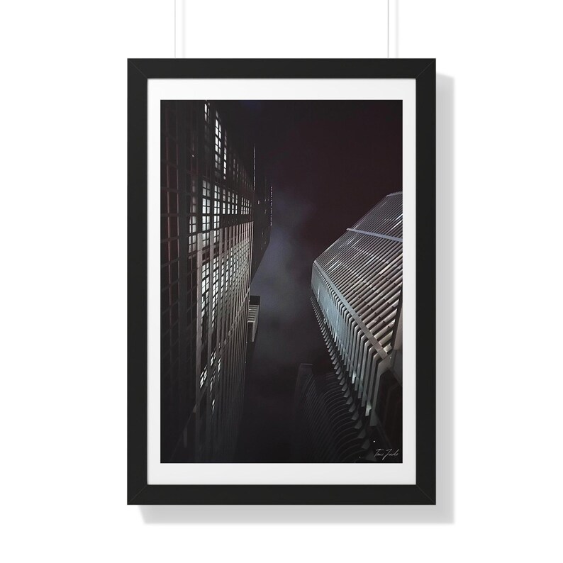 City Night Skies - Framed Vertical Poster - Etsy