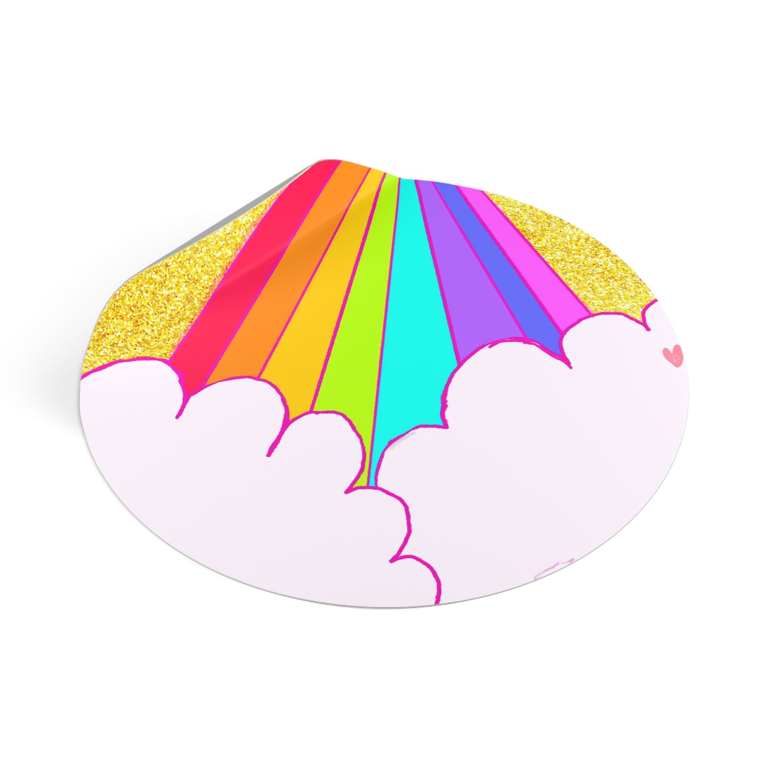 Rainbow Clouds Round 3x3 Sticker - Etsy