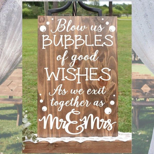 Wedding Bubble Sign - Etsy