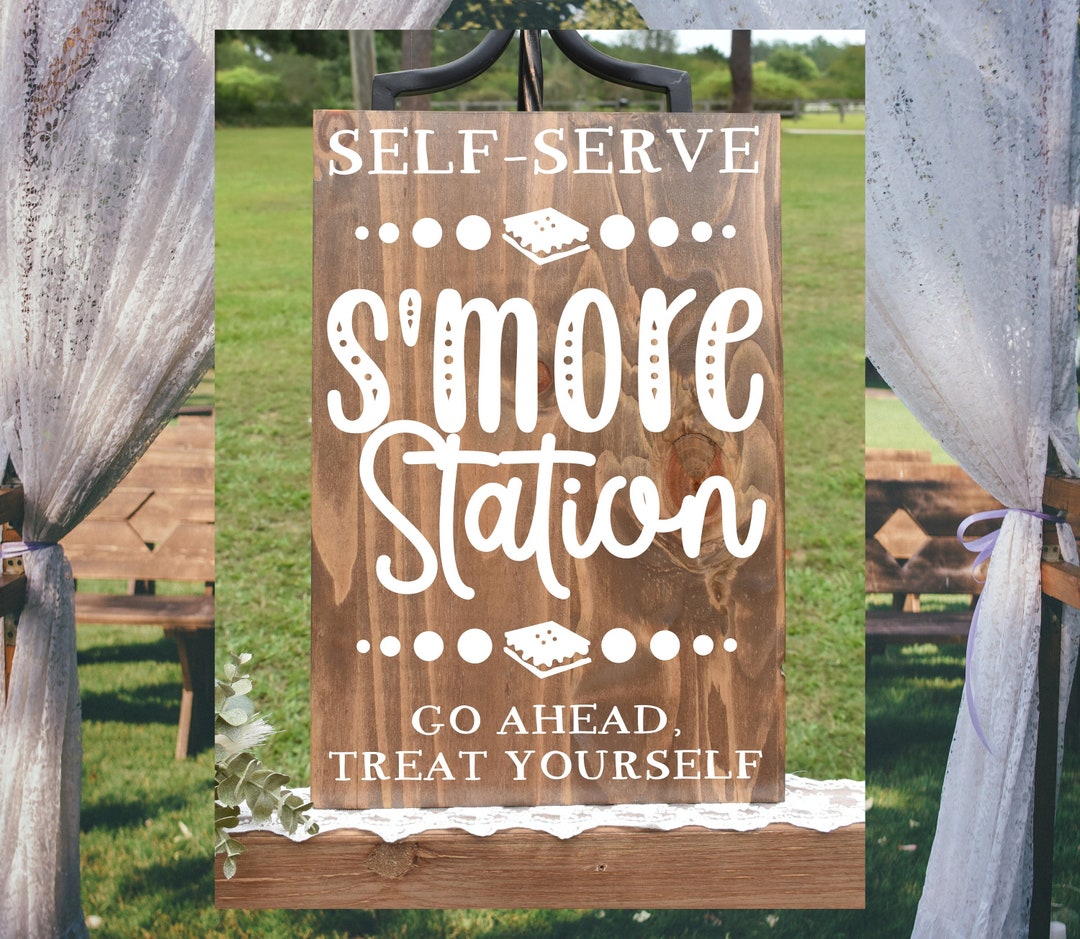 CLASSIC - Smore Station Style 1 Solid Wood Wedding Sign Stain - Etsy