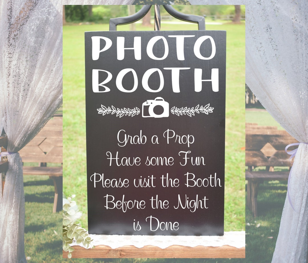 CLASSIC - Photo Booth Style 1 Solid Wood Wedding Sign Black - Etsy