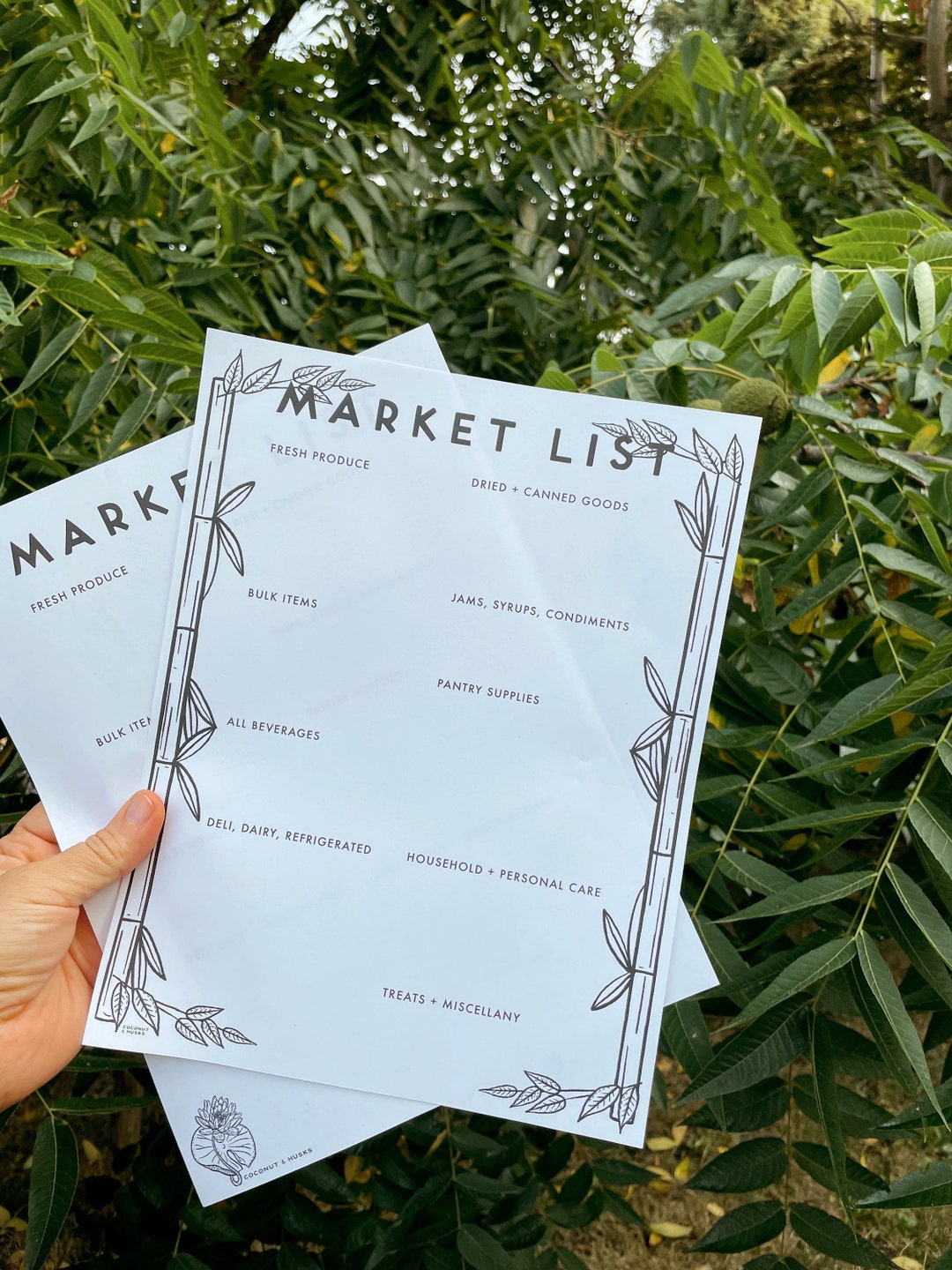 Market List Sheet Download - Etsy