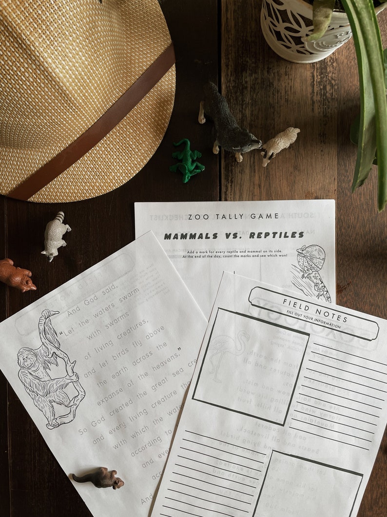 ZOO OBSERVATIONS A Take Along + Field Notes Pack - Etsy