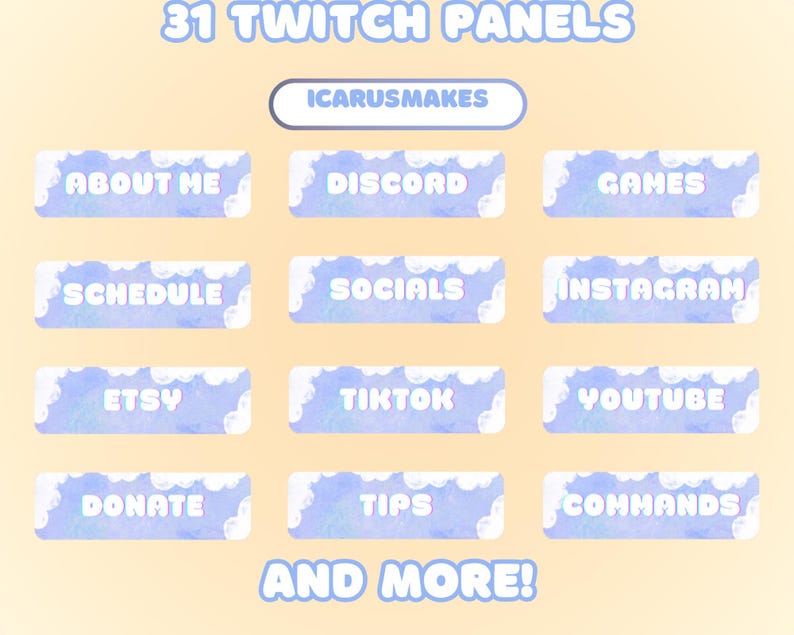 Animated Stream Scenes + Panels - Dreamy Ver. | Clouds | Kawaii ...