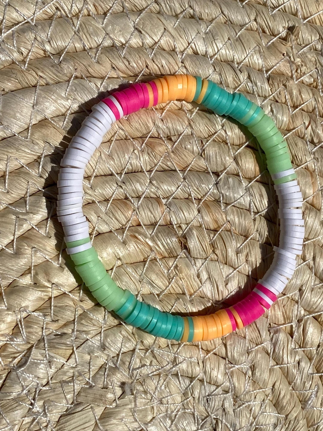 Surf Beach Clay Bead Bracelets, Beach Bracelets, Boho Bracelets, Summer ...