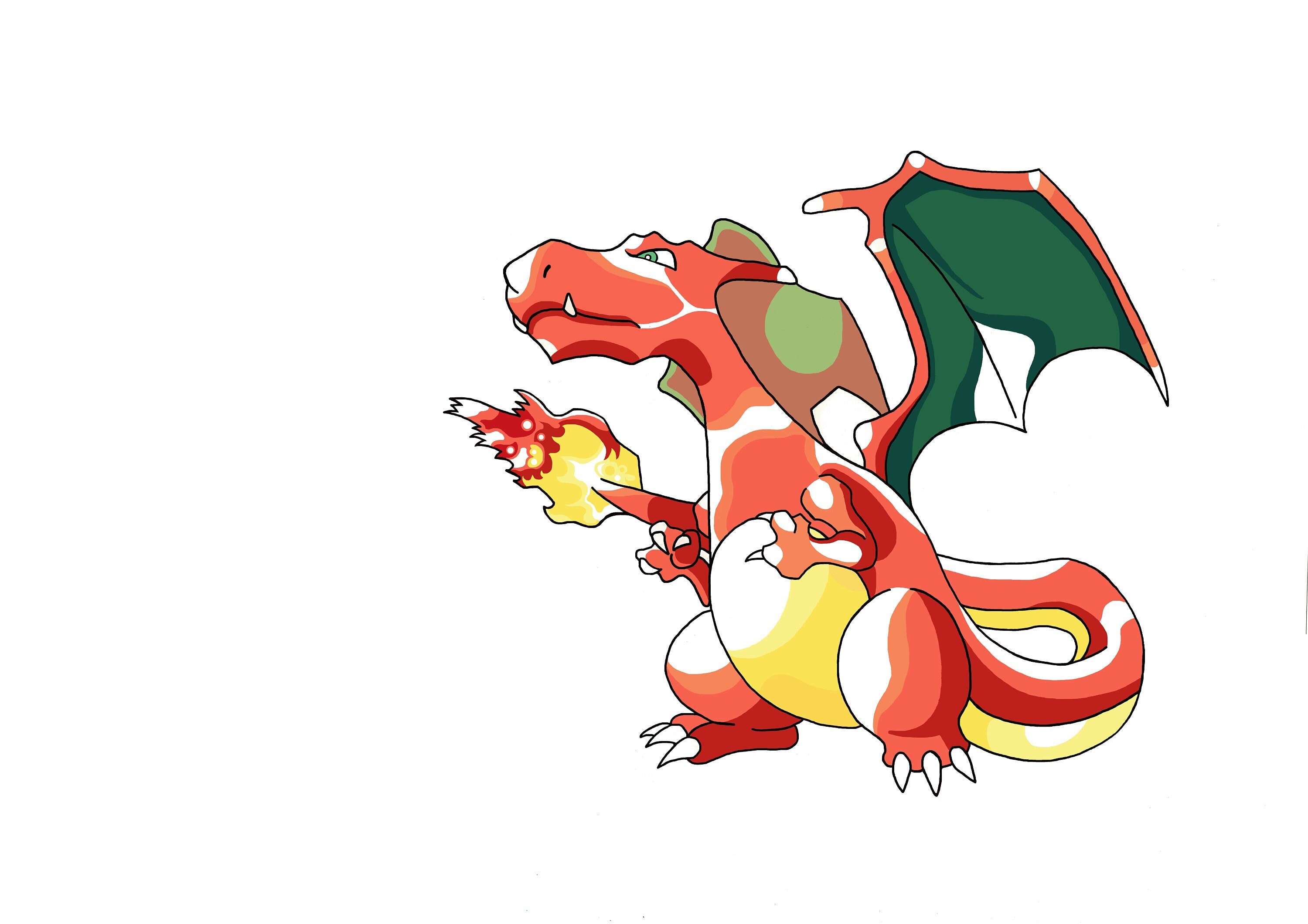 Pokemon - Charazard, A4 Digital Print, Wall Art, Decor, Design, Retro ...