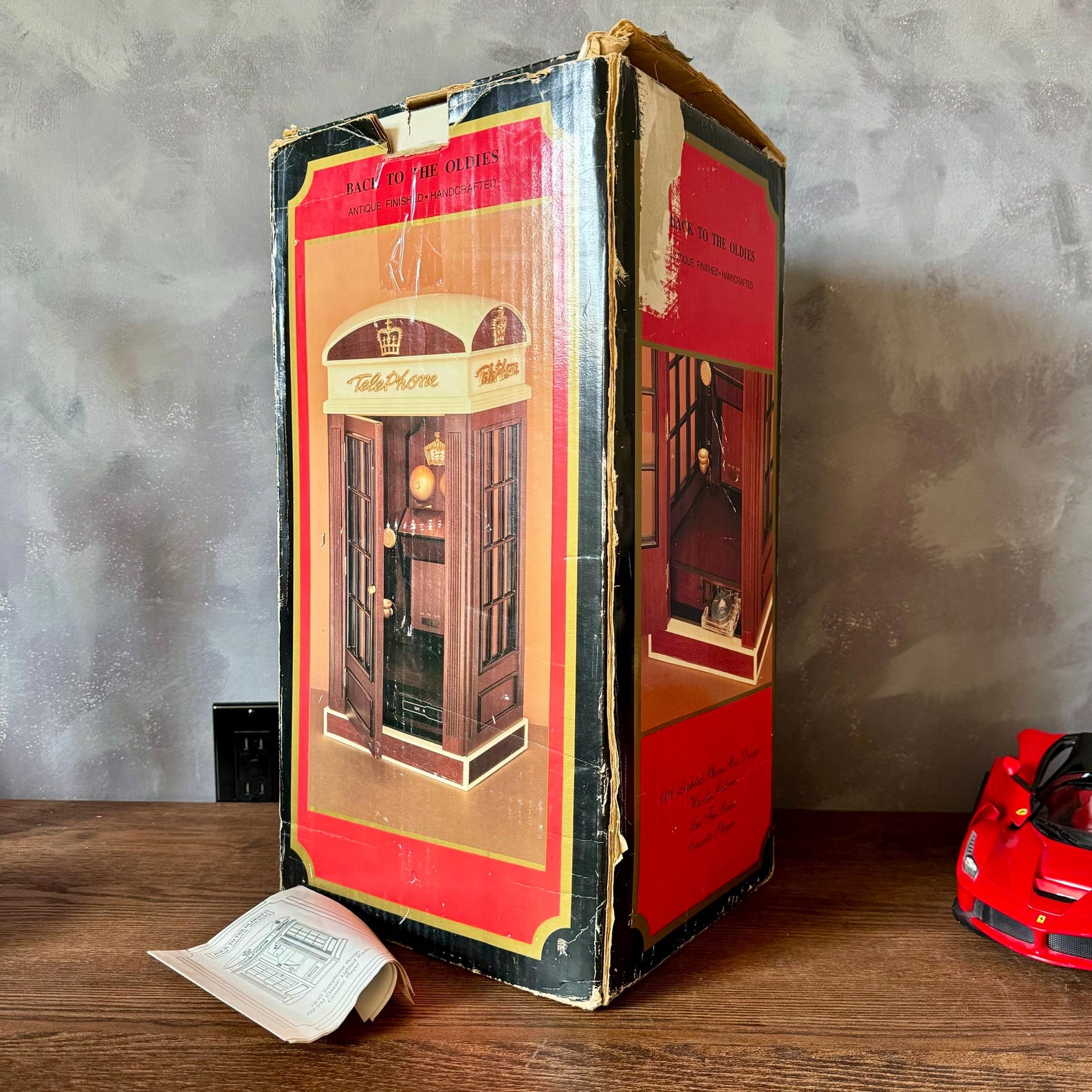 Vintage 1930s Back to the Oldies Telephone Booth AM/FM Classic Lighted ...