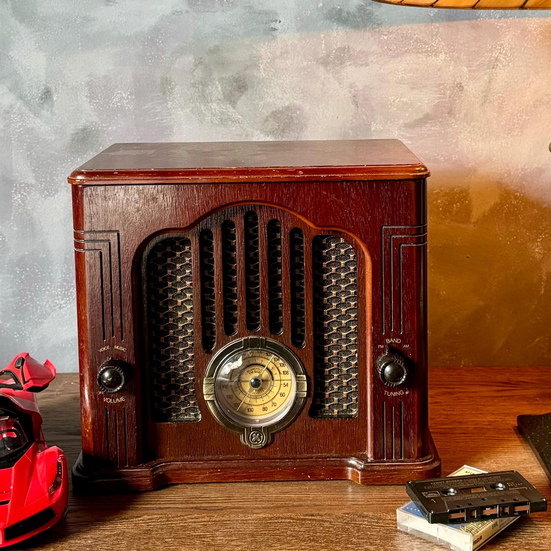 Vintage 1970s GE General Electric Classic Wooden AM/FM Radio Cassette ...