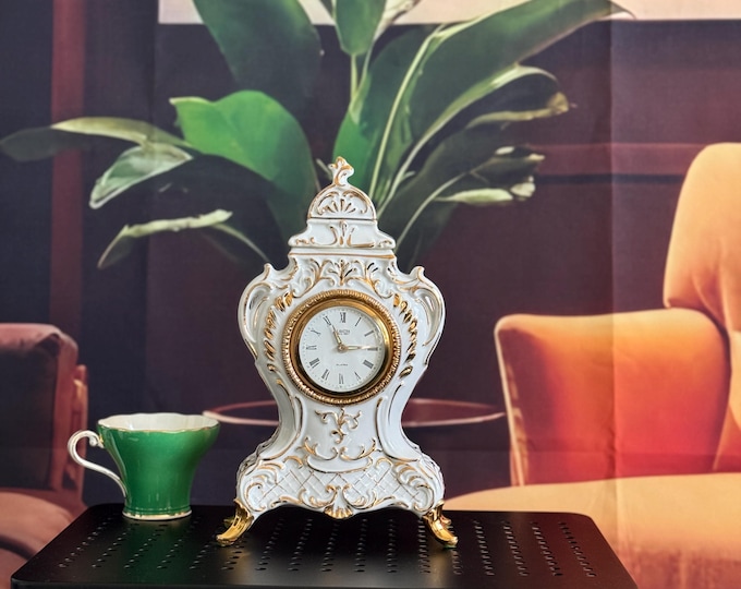 Vintage Landex Royal Craft Japan Ornate Wind up Mantel Alarm Clock ...