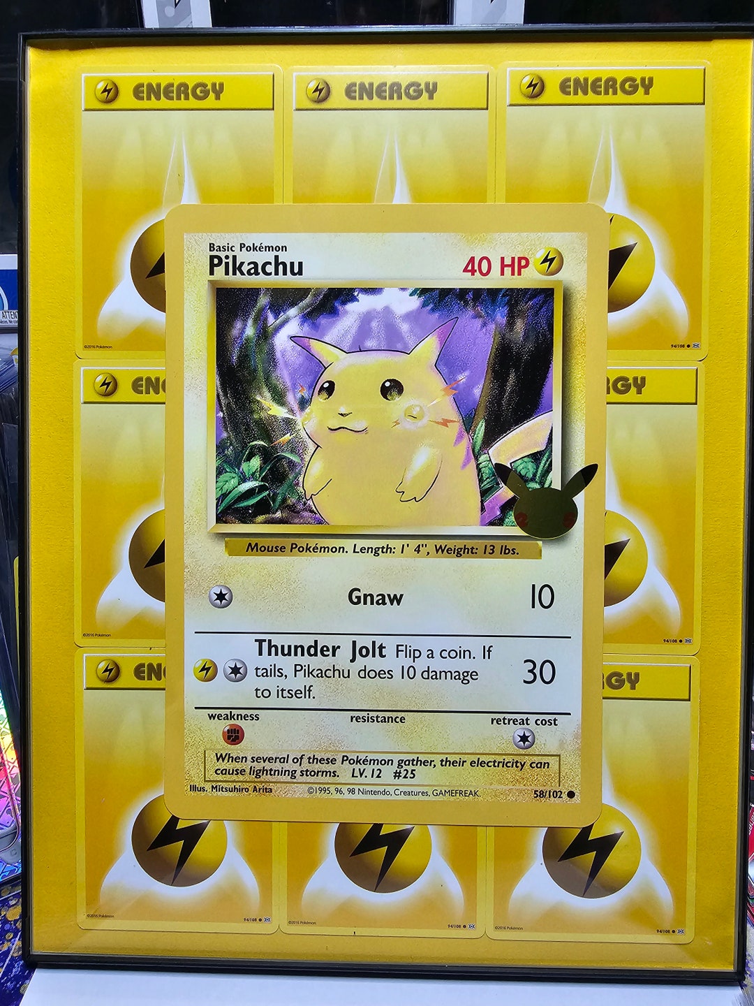 Pikachu First Partners Framed Jumbo Card - Etsy