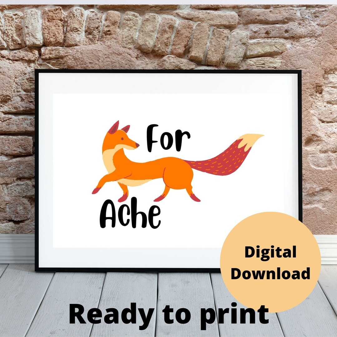 For Fox Sake Printable Wall Art, Home Decor, Poster, Print, Instant ...