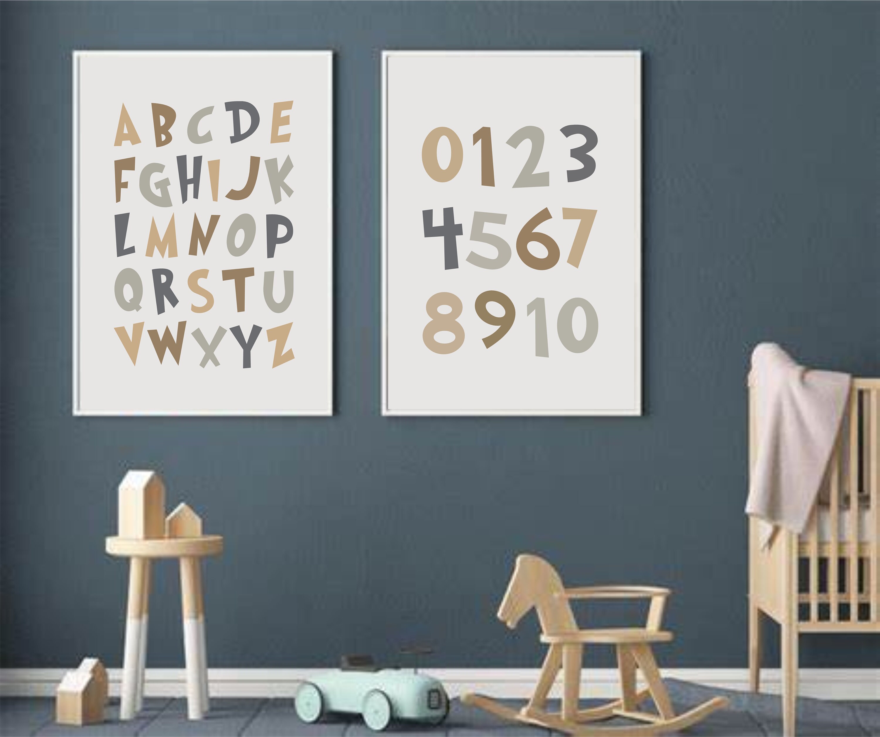 Alphabet Poster, Playroom Wall Decor, ABC Print, Numbers Print, NATO ...