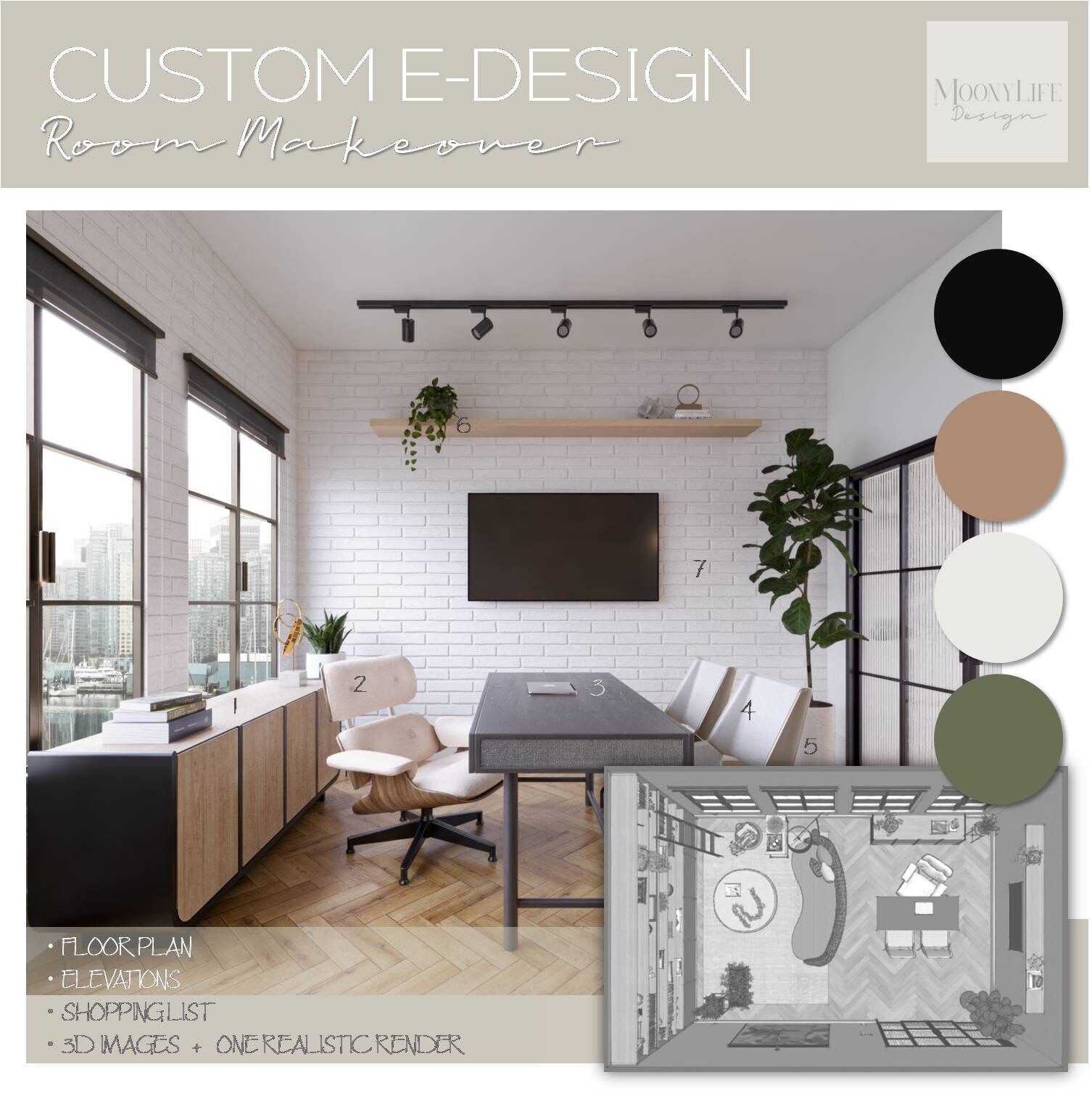 Online Interior Design Room Makeover E-design Home Decor Virtual Design ...