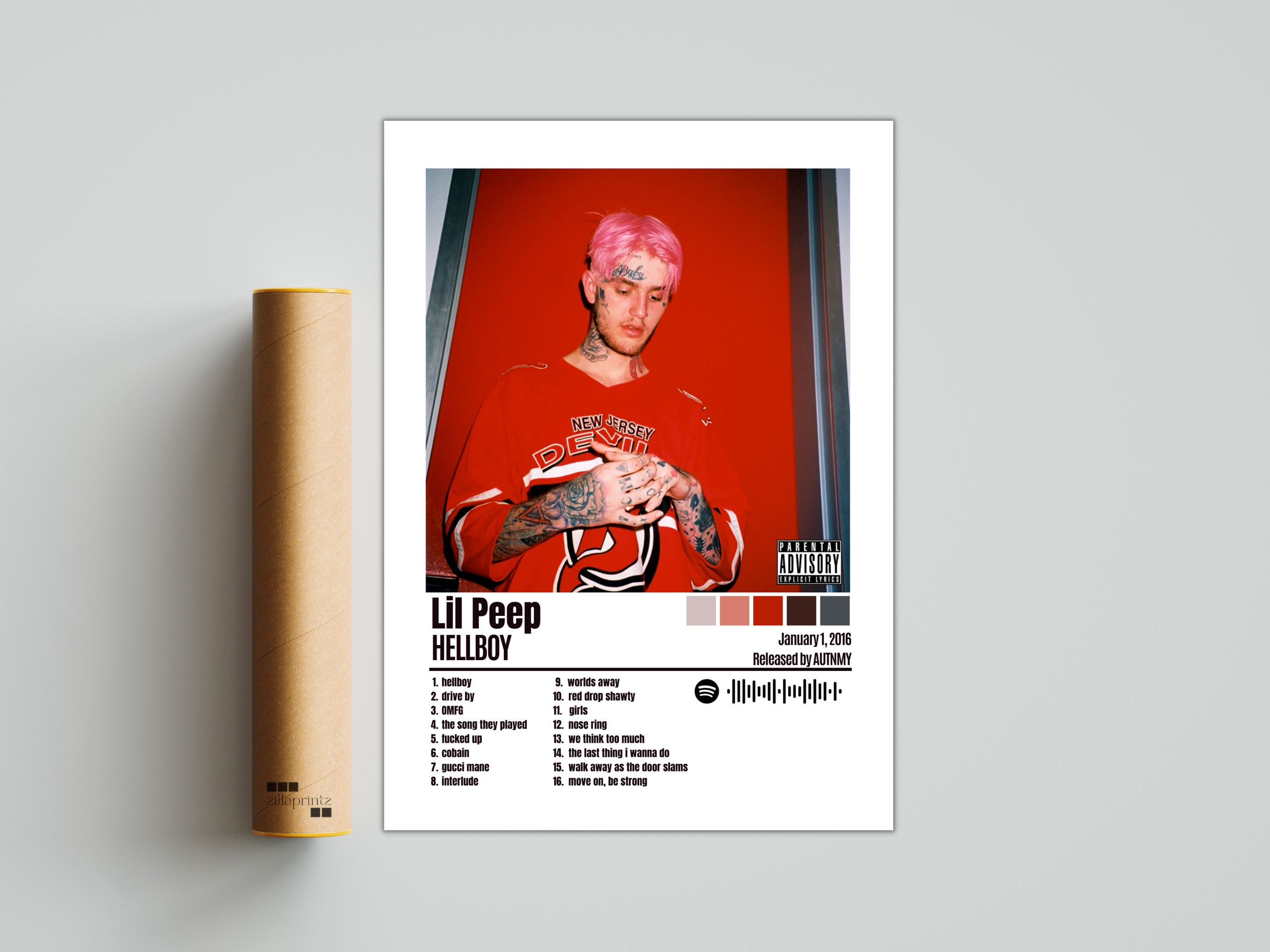 Lil Peep Poster | Hellboy Poster | Album Cover Poster