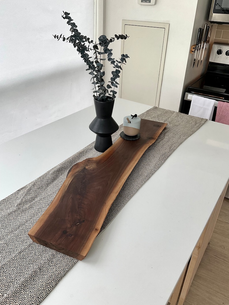 Walnut Live Edge Long Charcuterie Board Cheese Board - Etsy