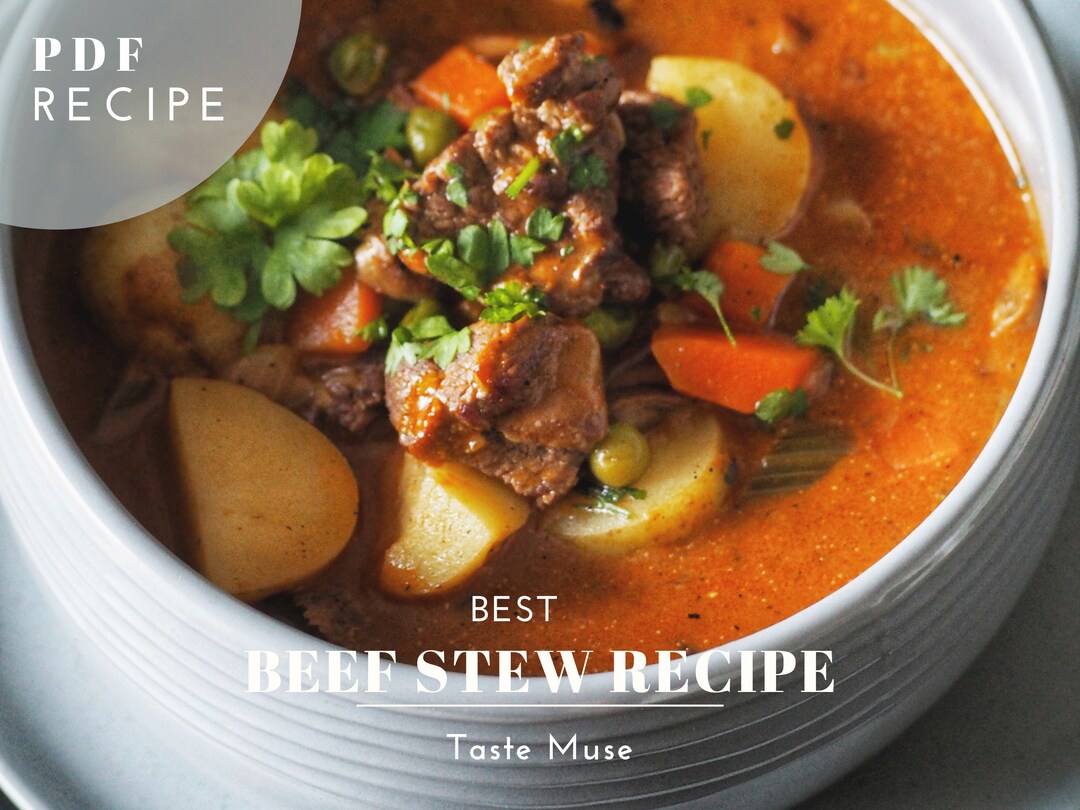 Best Beef Stew Digital Recipe, Recipe Download Pdf, Cooking Tutorial - Etsy