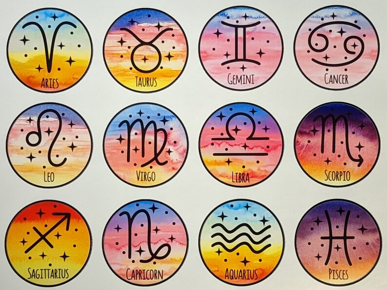 Sunset Theme Zodiac Signs - Etsy