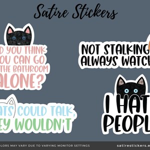 Printed Vinyl Cat Meme Stickers for the Best Cat Memes on Waterproof ...