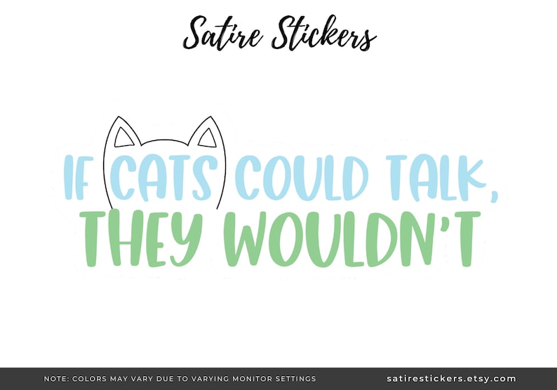 Printed Vinyl Cat Meme Stickers for the Best Cat Memes on - Etsy