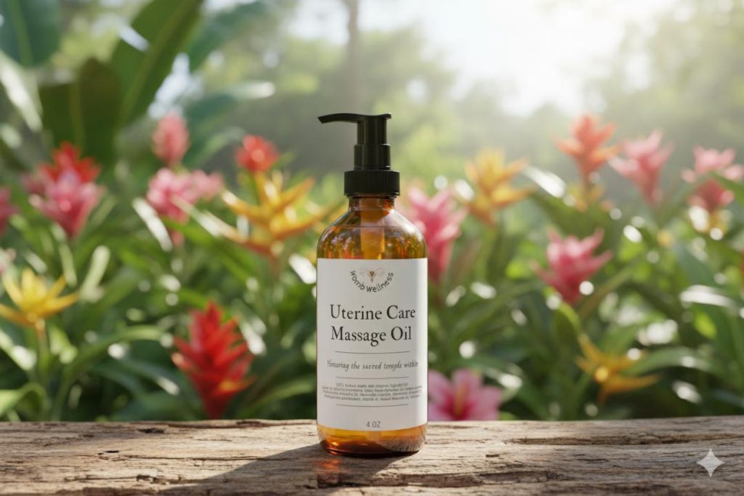 Womb Wellness Uterine Care Massage Oil | Reproductive System Support - Etsy