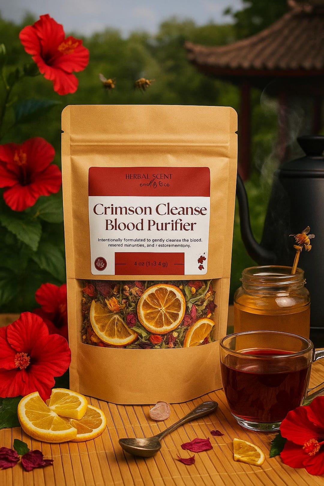 Crimson Cleanse Blood Purifier | Ancestral Herbal Detox Tea for ...