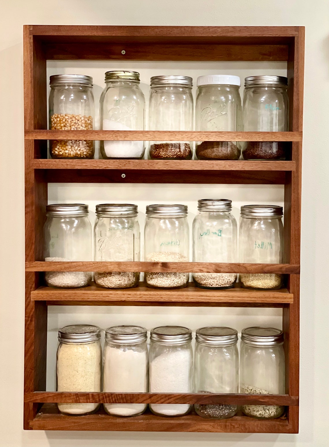 Mason Jar Storage Display Rack - Etsy