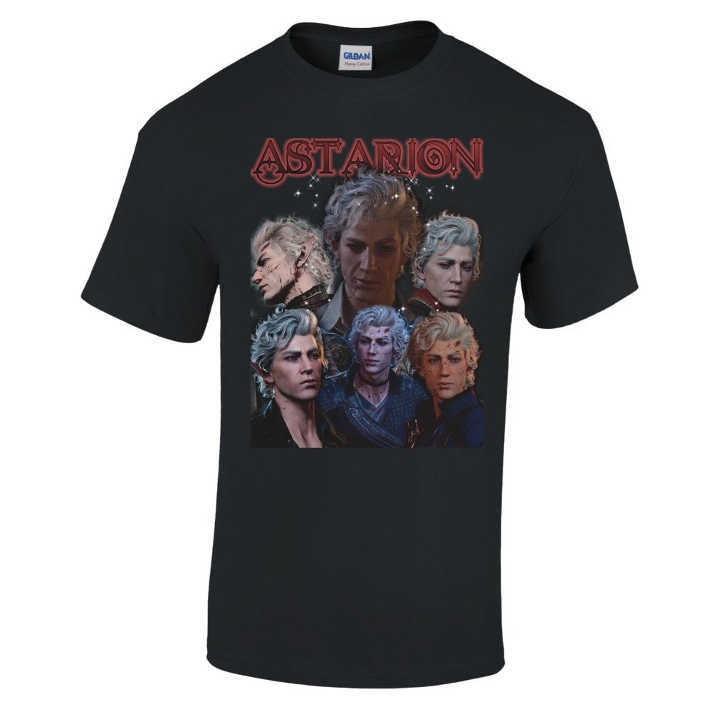 Astarion Baldur's Gate 3 Vintage T-shirt - Unisex Fan Apparel, Premium ...