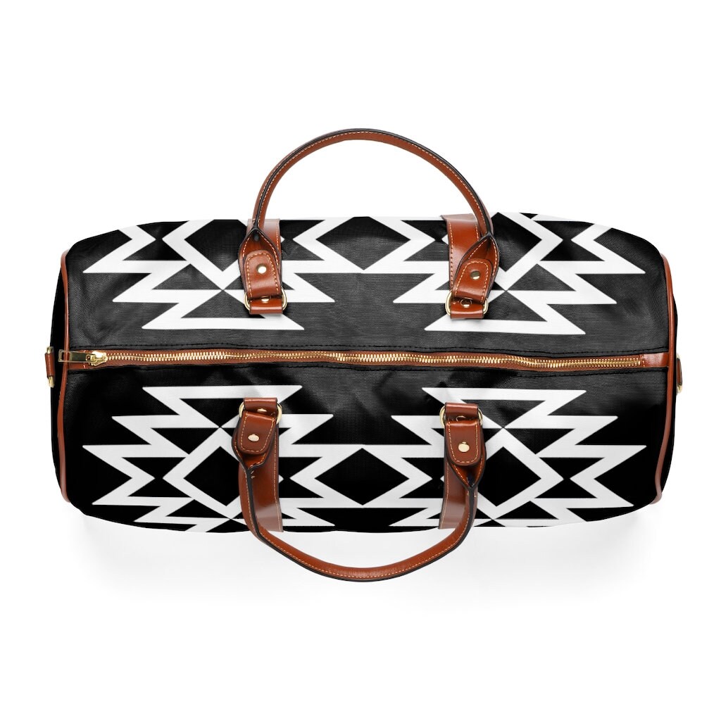 Black Aztec Southwestern Travel Bag, Western Duffel Bag - Etsy