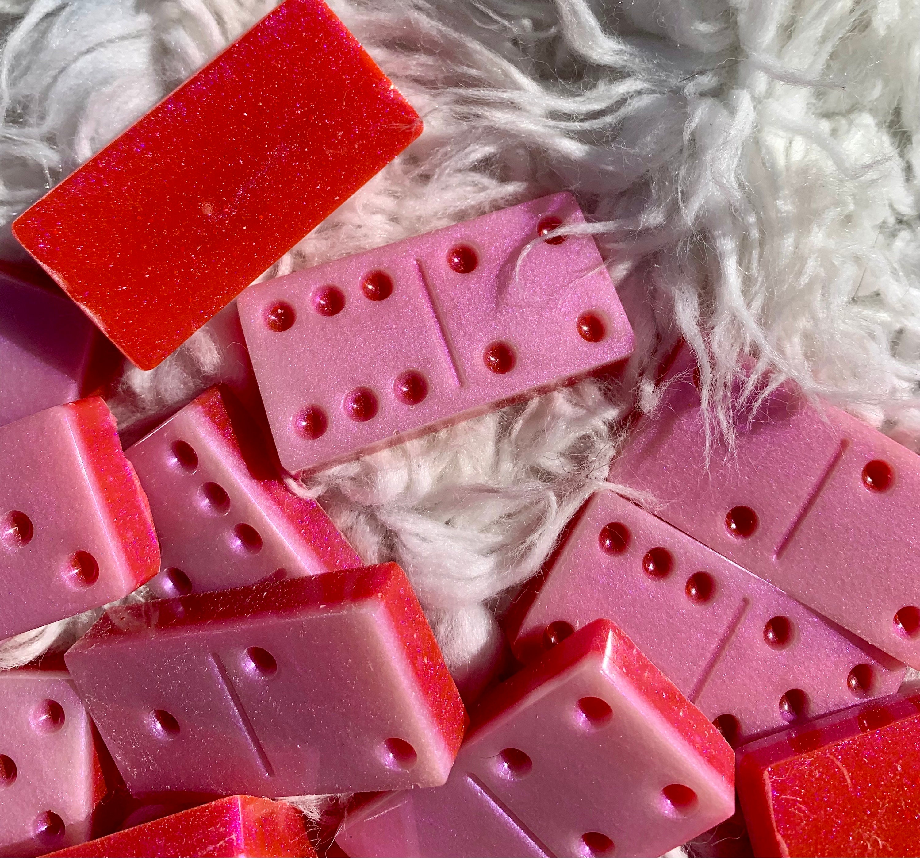 Dominoes, Family Game Night, Party Game, Pink With Fluorescent Orange ...