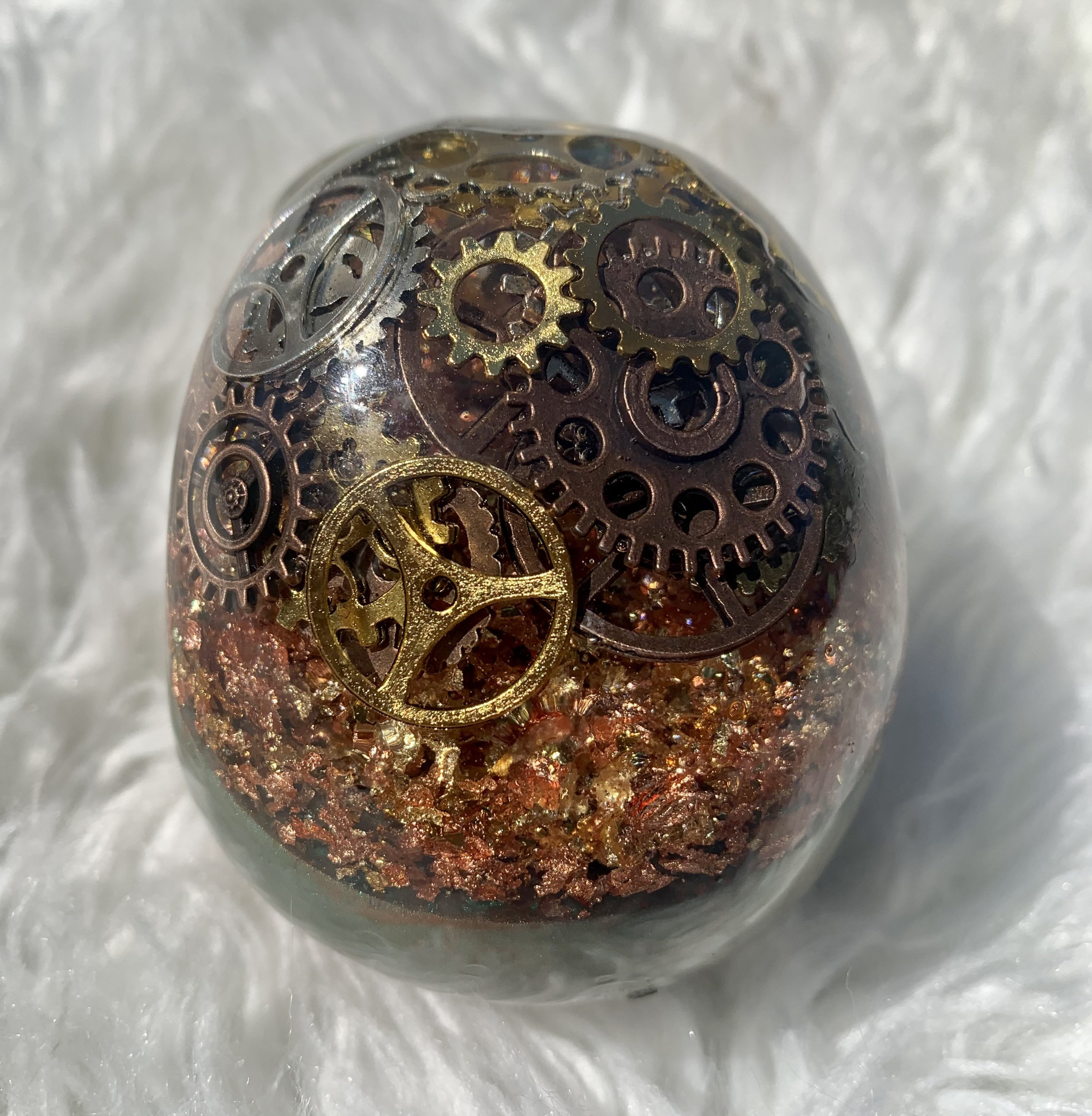 Steam Punk Resin Skull, Motorcycle Accessory, Paperweight, Door Stop ...