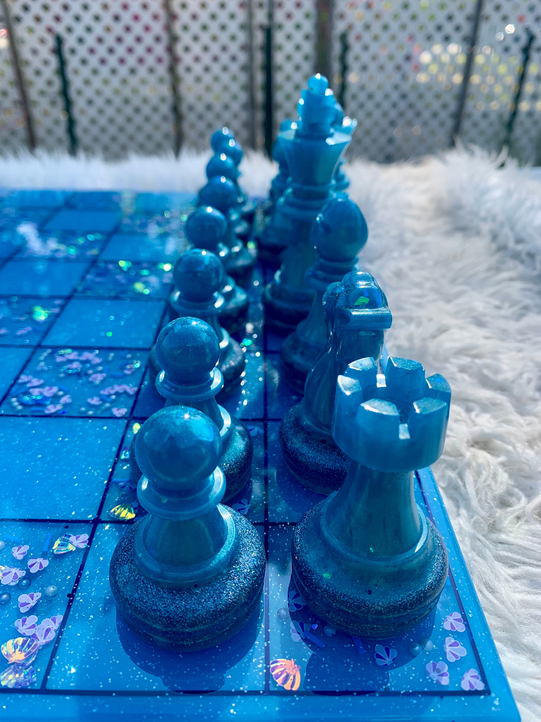 Resin Chess Set, Strategy Game, Family Game Night, Hand Crafted Chess ...